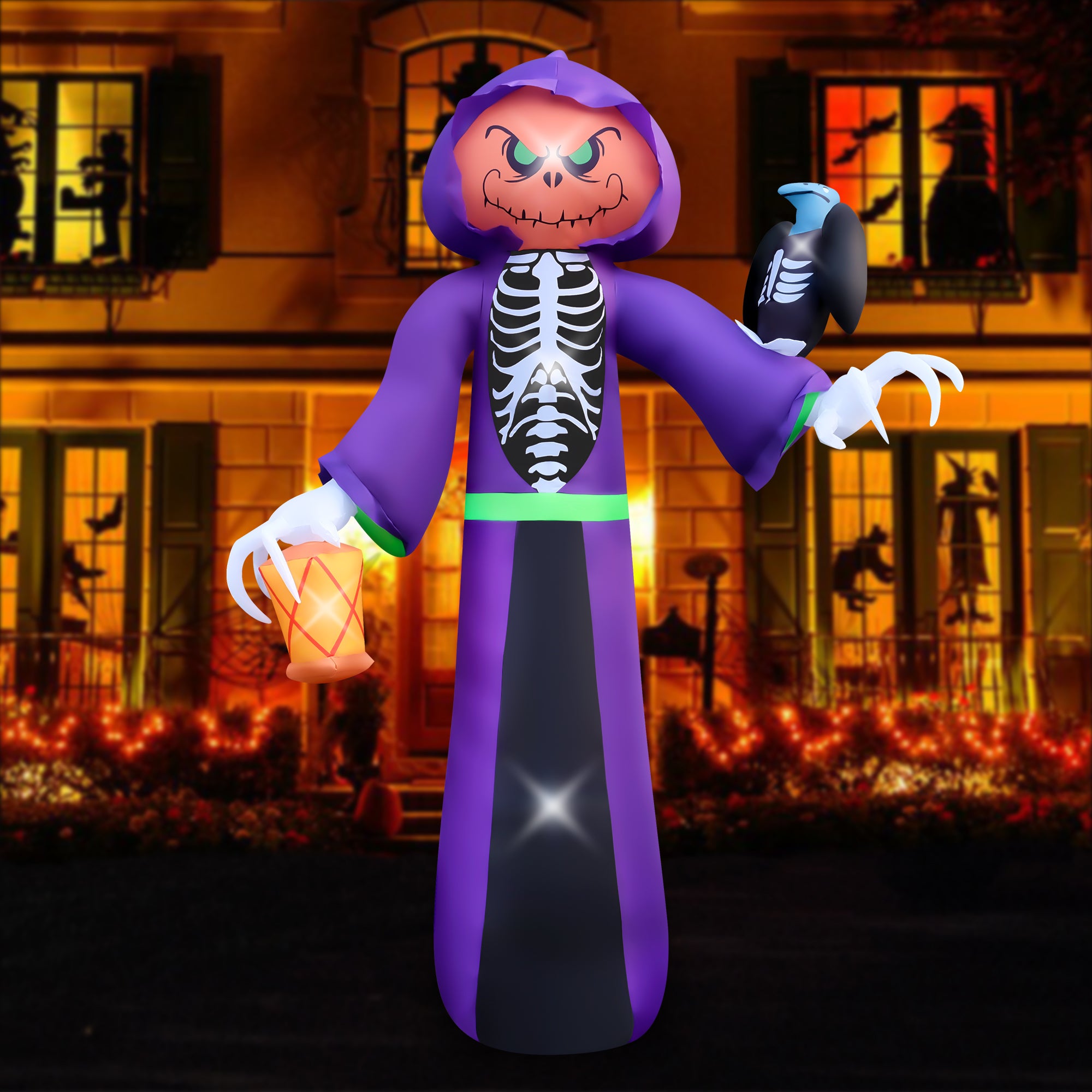 8 FT Halloween Inflatable Pumpkin Reaper Decorations – SeasonBlow